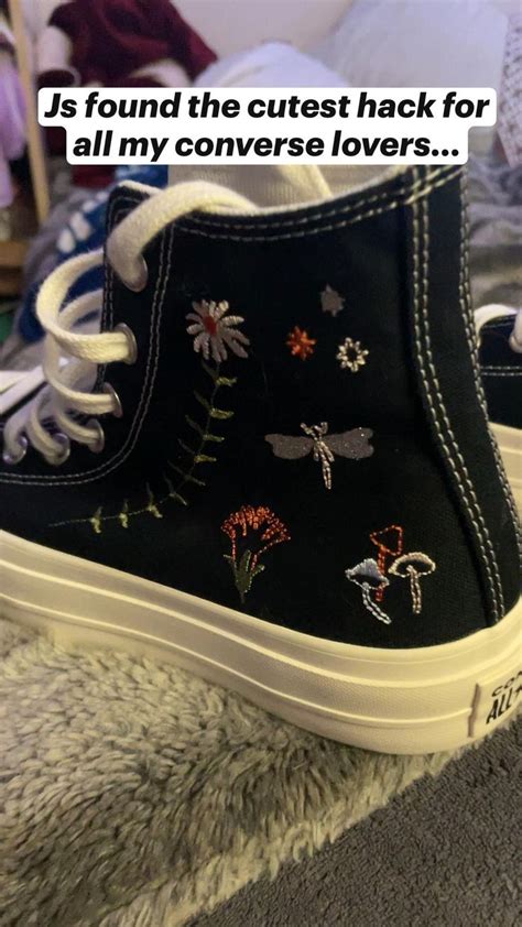 Js Found The Cutest Hack For All My Converse Lovers… In 2025 Diy Converse Converse Design