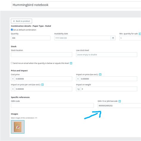 The Ean Code Is Not Shown In The Product Pages If It Is Without