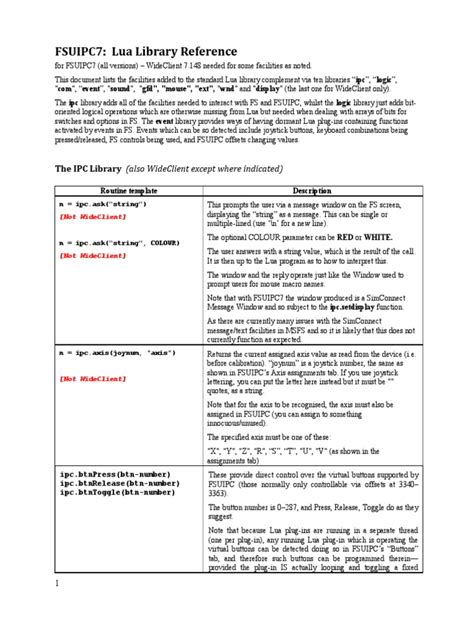 Fsuipc Lua Library Download Free Pdf Integer Computer Science String Computer Science