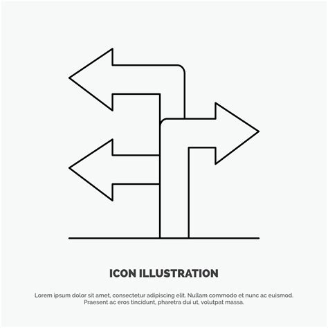Arrow Direction Navigation Line Icon Vector 19124568 Vector Art At Vecteezy