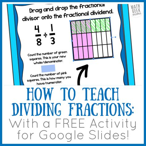 How To Teach Dividing Fractions With Models Free Practice