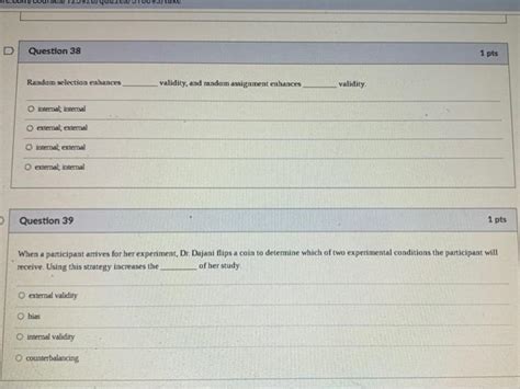 Solved Coro U Question 38 1 Pts Random Selection Enhances