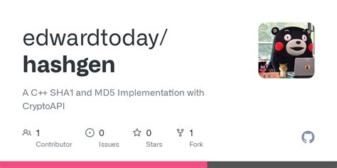 Github Edwardtodayhashgen A C Sha1 And Md5 Implementation With Cryptoapi