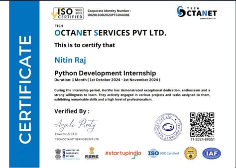 nitin raj on linkedin pythondeveloper internshipcompletion pythonprogramming…