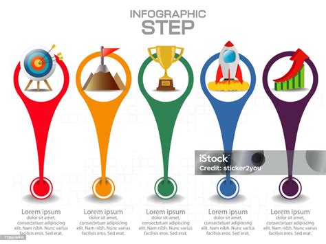 비즈니스 인포 그래픽 템플릿입니다 데이터 시각화 워크플로 레이아웃 옵션의 수 단계 도표 그래프 프레젠테이션 차트 및 웹 디자인에