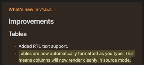 Auto Formatting Of Table Columns In Source Mode 154 Help