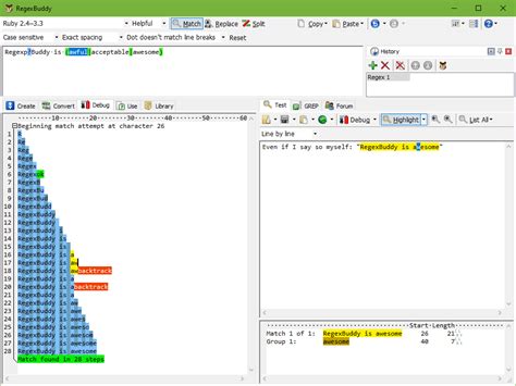 Screen Shots Create Edit Test Debug Convert Save And Use Regex