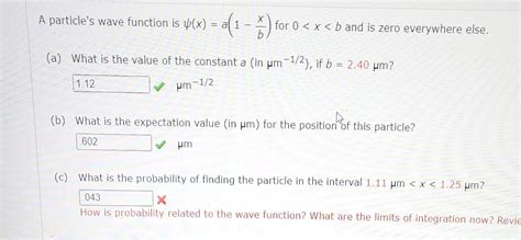 solved a particle s wave function is 4 x a 1 a 1 5 x b