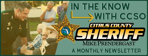 In The Know With Ccso Citrus County Sheriffs Office
