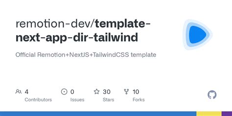 Github Remotion Devtemplate Next App Dir Tailwind Official Remotion
