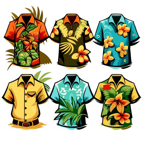 Hawaiian Shirt Clipart Hawaiian Short Sleeve Button Up Shirt