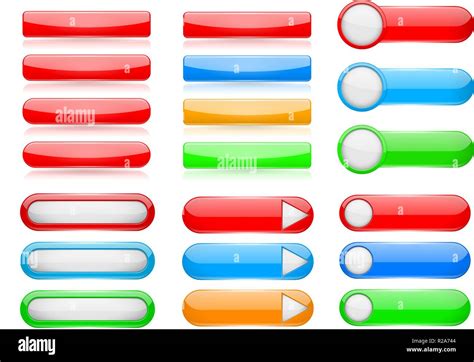 Web Buttons User Interface Elements Set Stock Vector Image And Art Alamy
