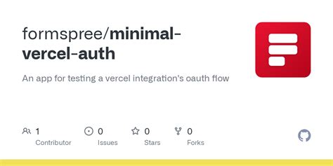Github Formspreeminimal Vercel Auth An App For Testing A Vercel