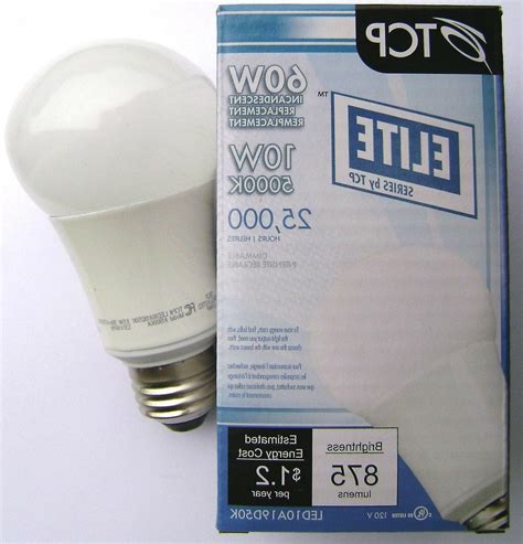 TCP 10W A 19 Dimmable 5000K Bright White LED