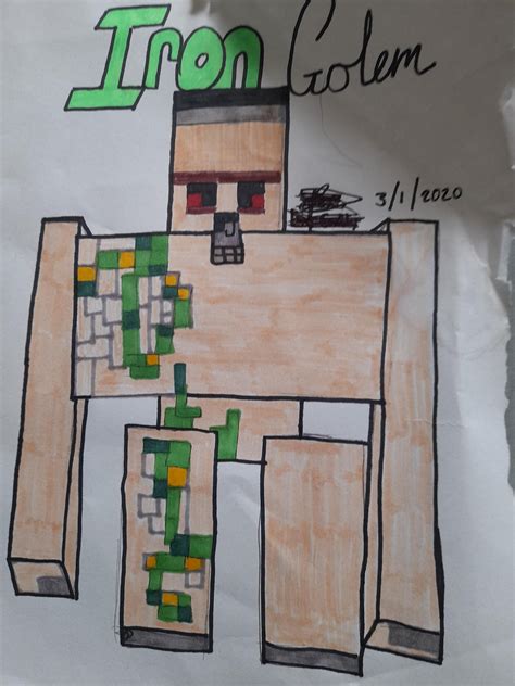 Minecraft Iron Golem Drawing Iron Golems And Jungle Mobs