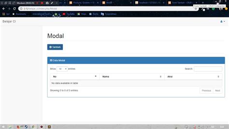 Membuat Crud Dengan Modal Bootstrap Di Codeigniter Youtube