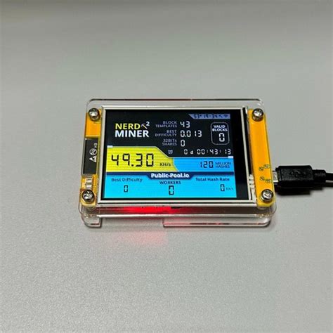 Nerdminer V2 2 8 Inch 54k Bitcoin Solo Lottery Crypto Miner Btc Solo