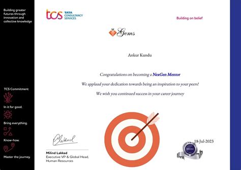 ankur kundu on linkedin mentorship tataconsultancyservices