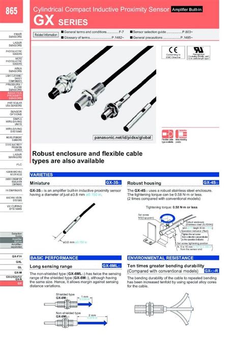 PDF Cylindrical Compact Inductive Proximity Sensor Panasonicgx F H Gxl Gl Gx M Gx U Gx