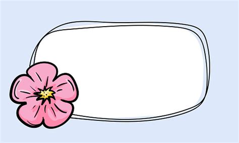 분홍색 꽃이 있는 엽서 템플릿의 간단한 벡터 디자인입니다 스프링 디자인이 있는 편집 가능한 프레임 텍스트 사진 가격표 스티커에 대한 손으로 그린 배경 0명에 대한 스톡 벡터