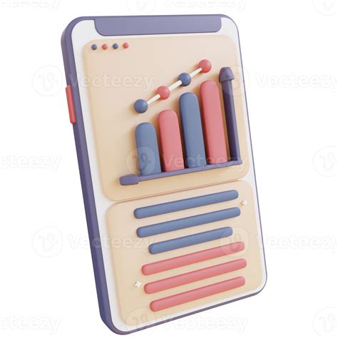 3d Illustration Mobile Web Data Analysis 18245109 Png