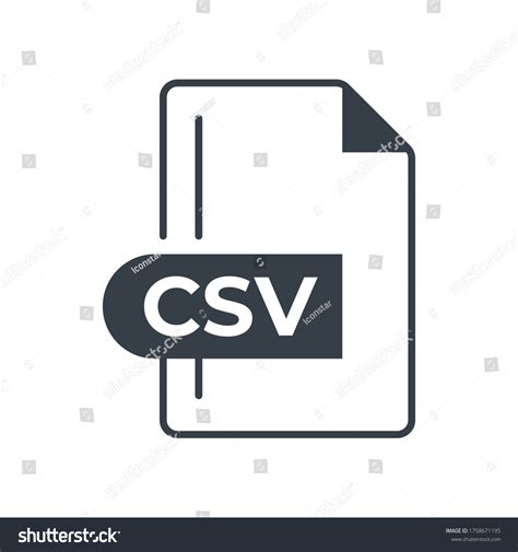 CSV File Format Icon CSV Extension Filled Icon Royalty Free Stock Vector Avopix