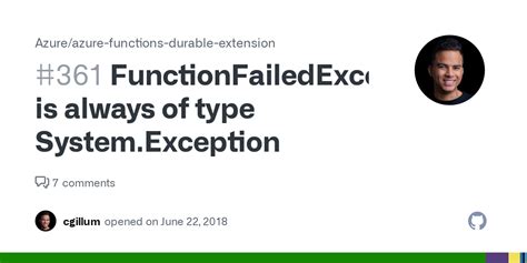 Functionfailedexceptioninnerexception Is Always Of Type System