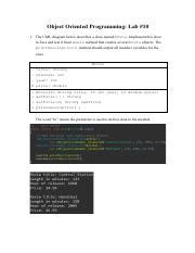 Lab10 Pdf Object Oriented Programming Lab 10 1 The UML Diagram