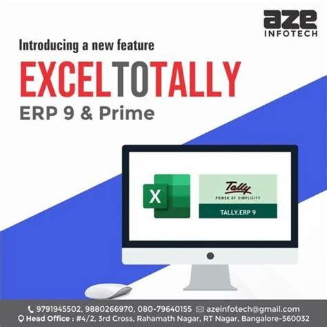 Smart Excel To Tally Software At ₹ 3999 Tally Software In Bengaluru Id 25278824288