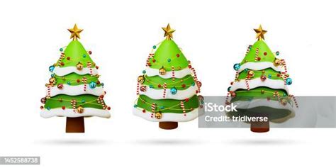 크리스마스 트리 눈 장식 3d 아이콘의 집합입니다 흰색 배경에 격리 0명에 대한 스톡 사진 및 기타 이미지 0명 12월 3차원 형태 Istock