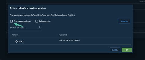 Don T Display Pre Release Packages By Default When Selecting Specific Versions For Release