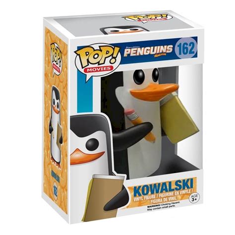 Funko Pop Movies Penguins Madagascar Kowalski 162 Vaulted Novo