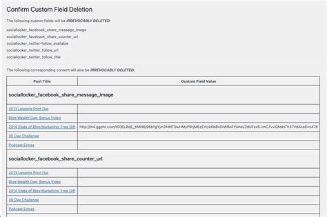 how to delete custom field data from wordpress without phpmyadmin