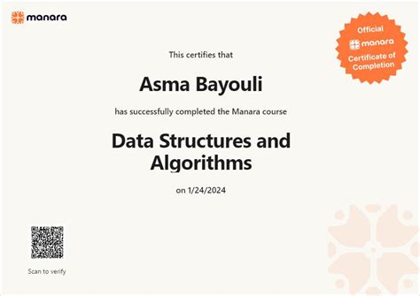 Datastructures Algorithms Certification Techskills Asma Bayouli