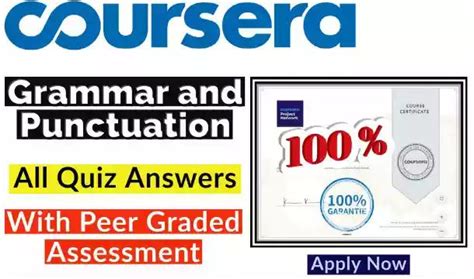 Grammar And Punctuation Coursera Quiz Answer Correct Answer 1 In