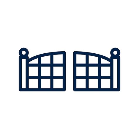 웹 사이트 디자인 로고 앱 Ui 터 일러스트에 대한 게이트 아이콘 상징 프리미엄 벡터
