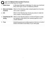 Best Practices For Malware Removal Windows Defender Internet Course Hero