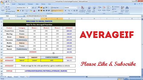 How To Use Averageif Function In Excel Tamil Youtube