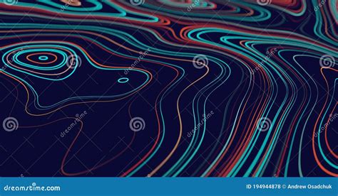 Abstract Flowing Lines Background For Your Design Project Stock