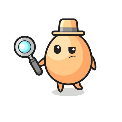 Egg Detective Character Is Analyzing A Case 3343246 Vector Art At Vecteezy