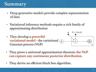 Variational Gaussian Process PPT