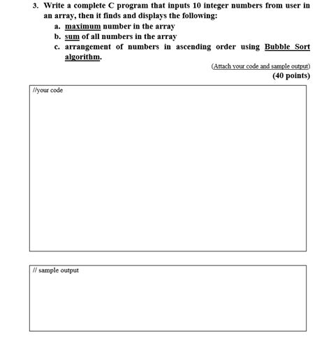 solved 3 write a complete c program that inputs 10 integer