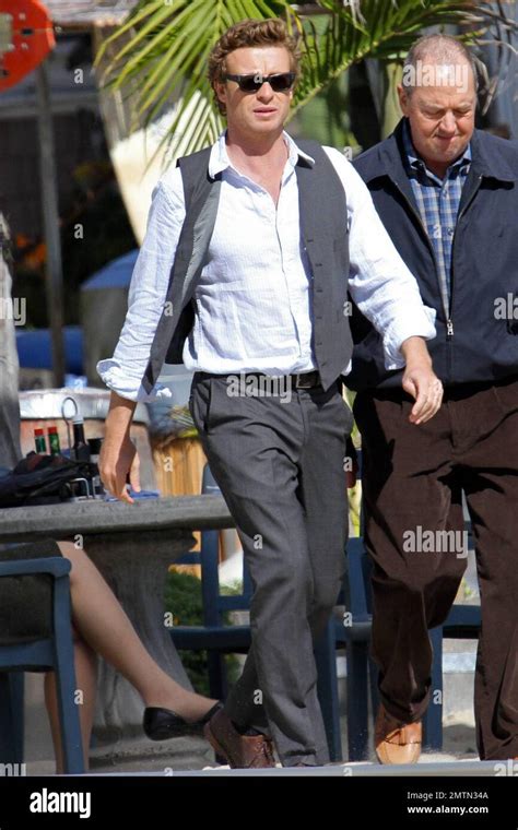Exclusive Actor Simon Baker Shoots Scenes On The Beach For His Television Show The Mentalist