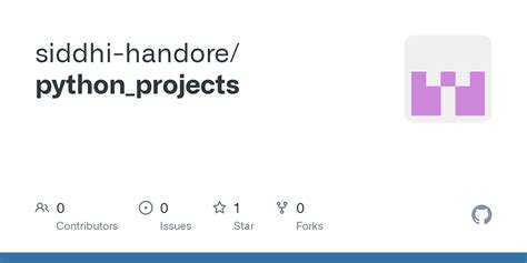 Github Siddhi Handorepythonprojects