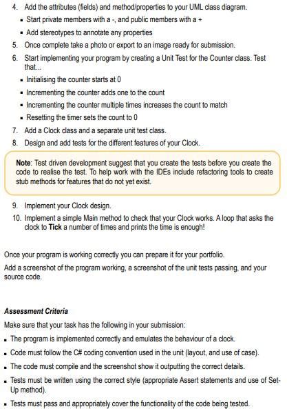 Solved 2 Think About How You Want Your Clock Object To