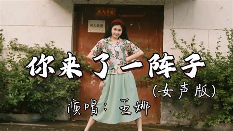 王娜 你来了一阵子（女声版）『我不后悔遇见你，没有成为你的偏爱，所有的遗憾都放在心里』『动态歌词mv』 Youtube