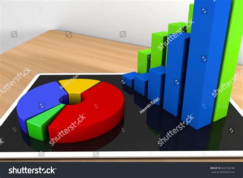 3d Render Bar Graph Pie Chart ภาพประกอบสต็อก 660136186 Shutterstock