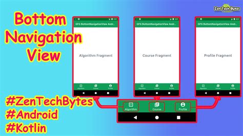 Bottom Navigation View In Android Kotlin Zentechbytes