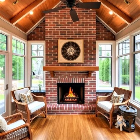25 Sunroom Ideas With Fireplaces Youll Love